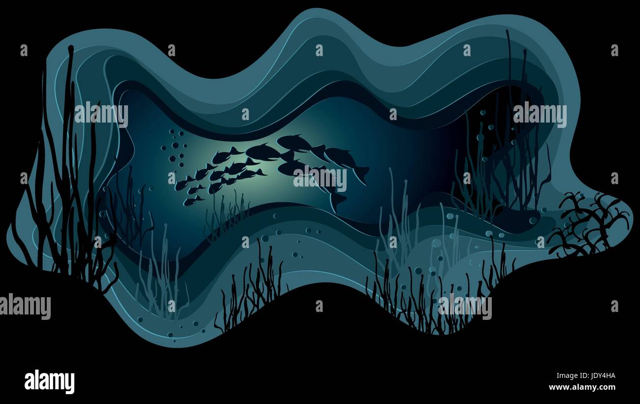 Natural ocean life Stock Vector Images - Alamy