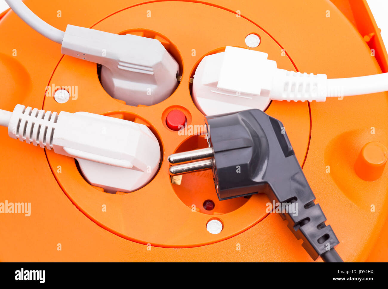 multiple plug with connection cable Stock Photo - Alamy
