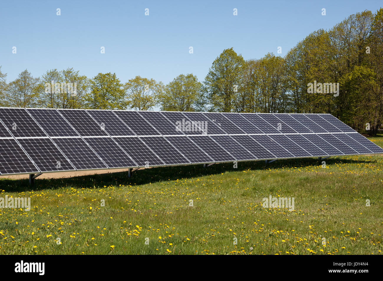 Photovoltaic system on a meadow hi-res stock photography and images - Alamy