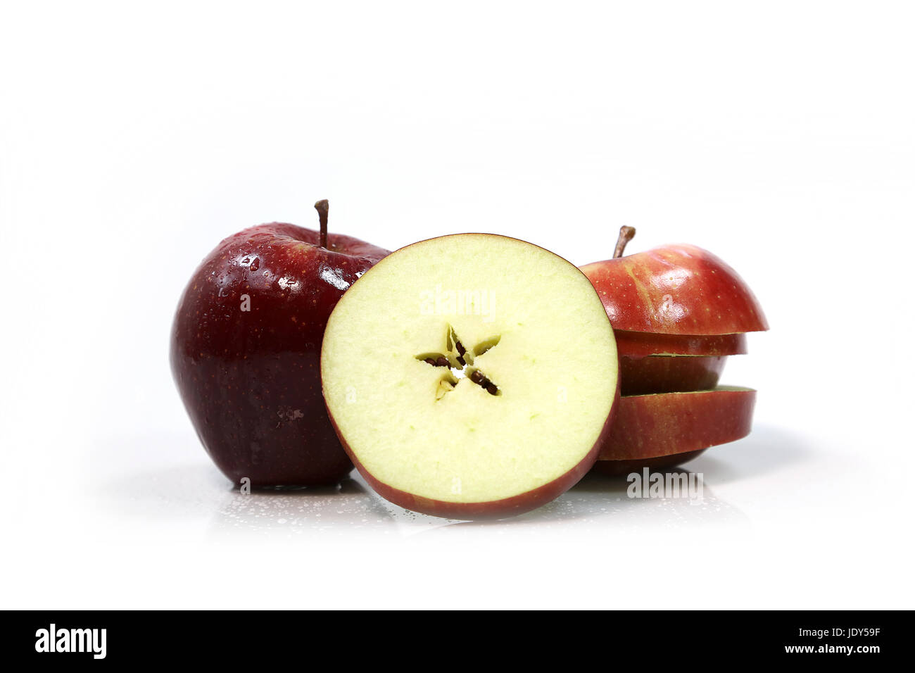 Apple red slice design hi-res stock photography and images - Alamy