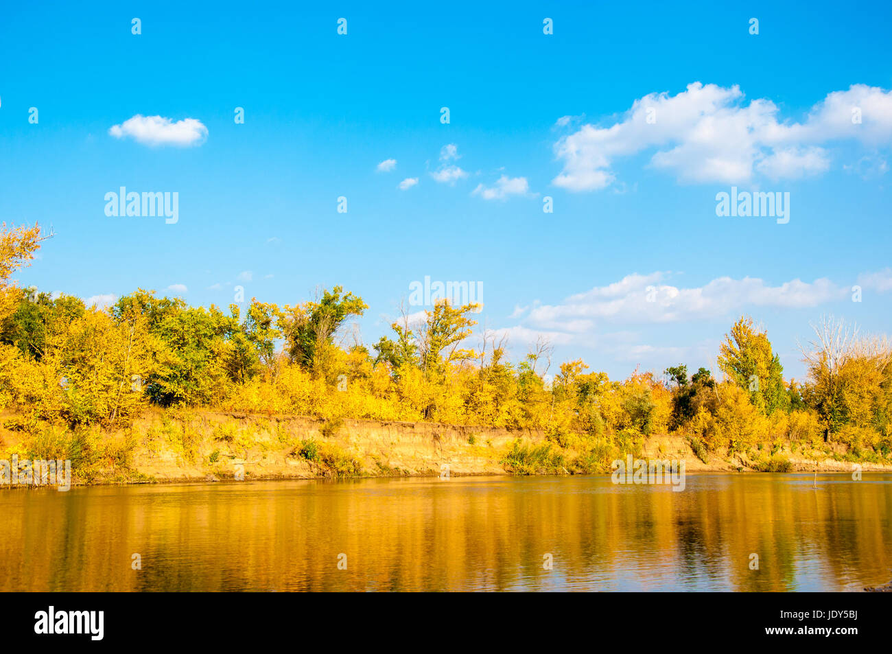 The Ural River is a natural border between Europe and Asia Stock Photo ...