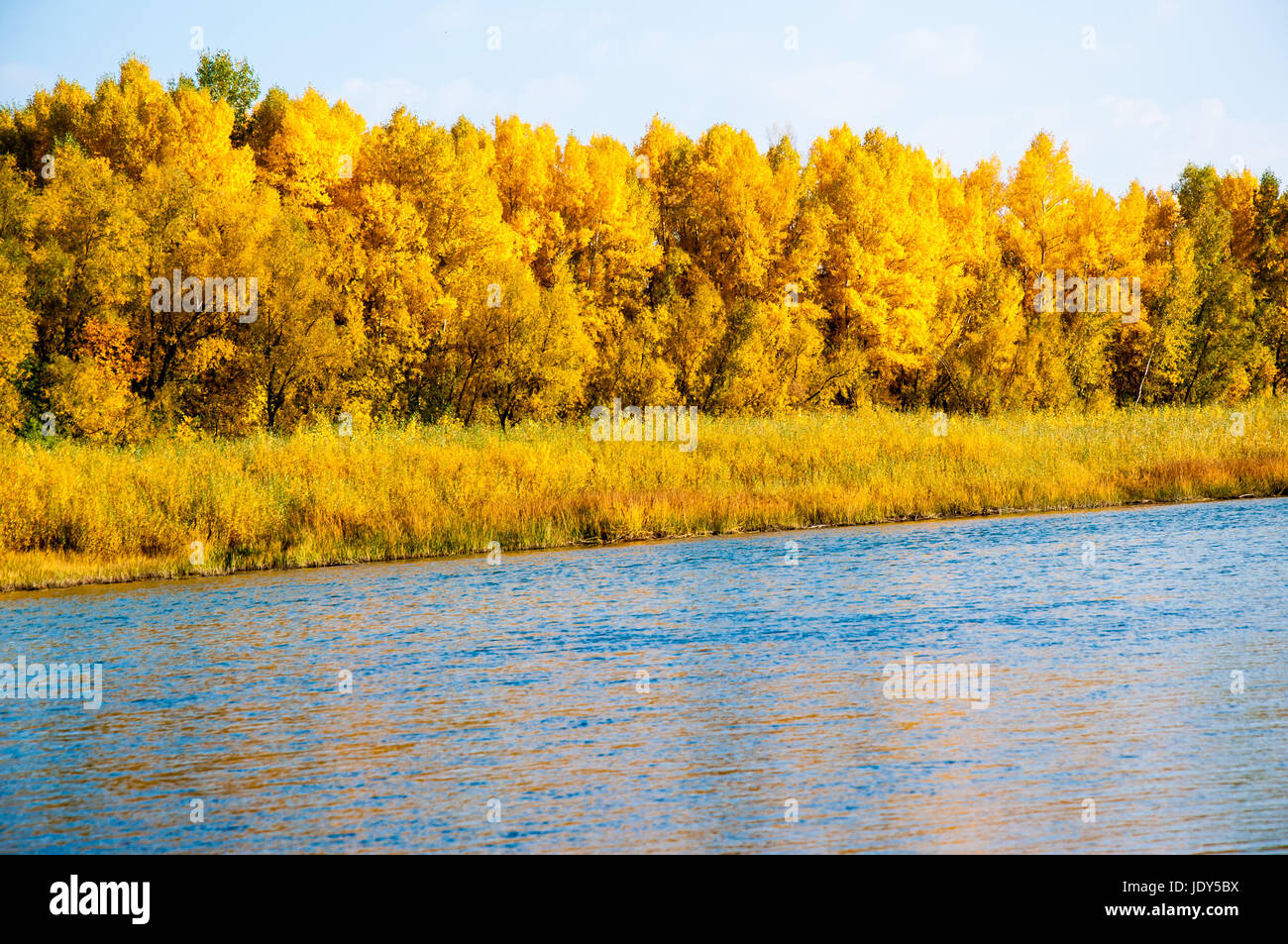 The Ural River is a natural border between Europe and Asia Stock Photo ...