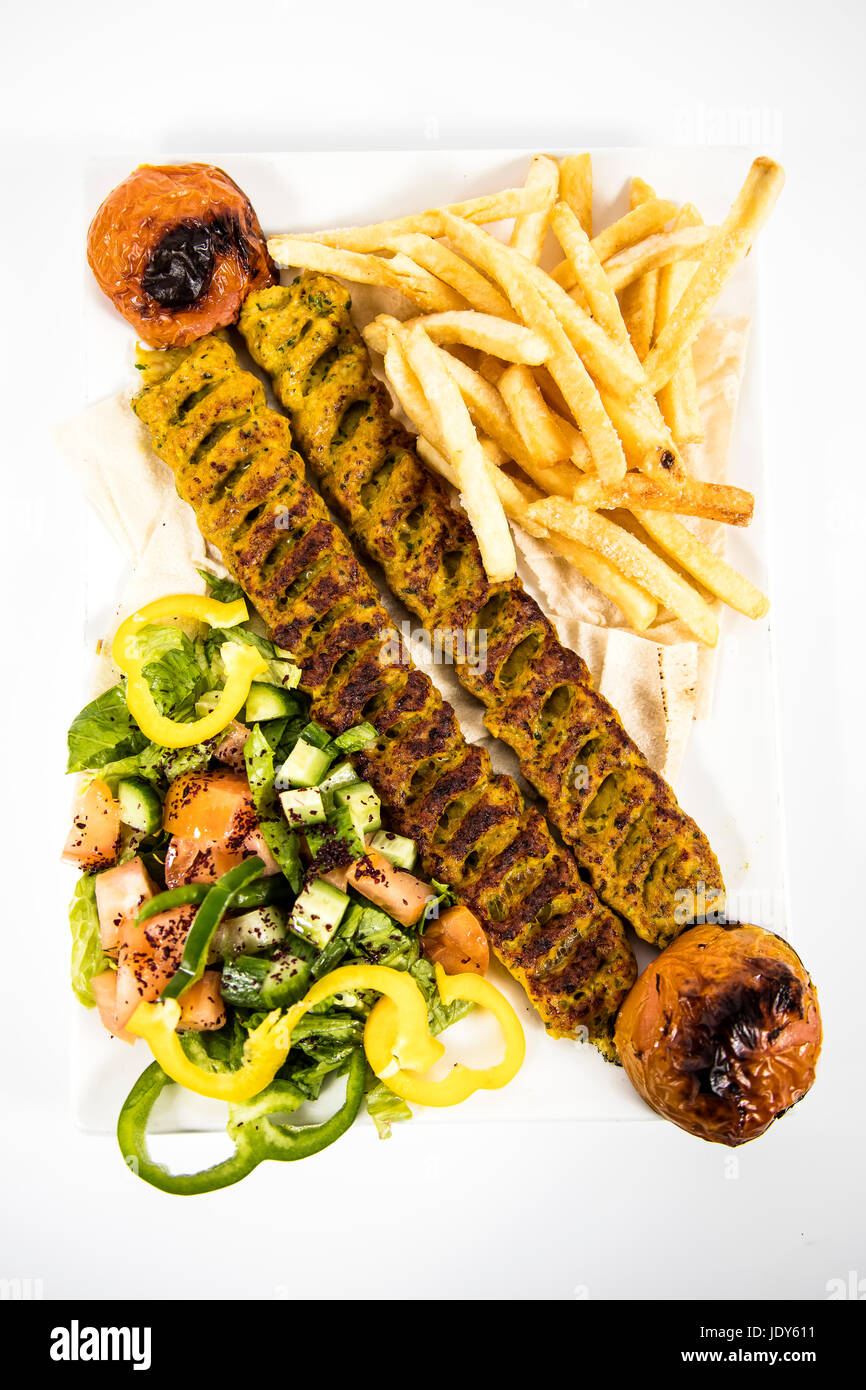 kebab with french fries Stock Photo - Alamy