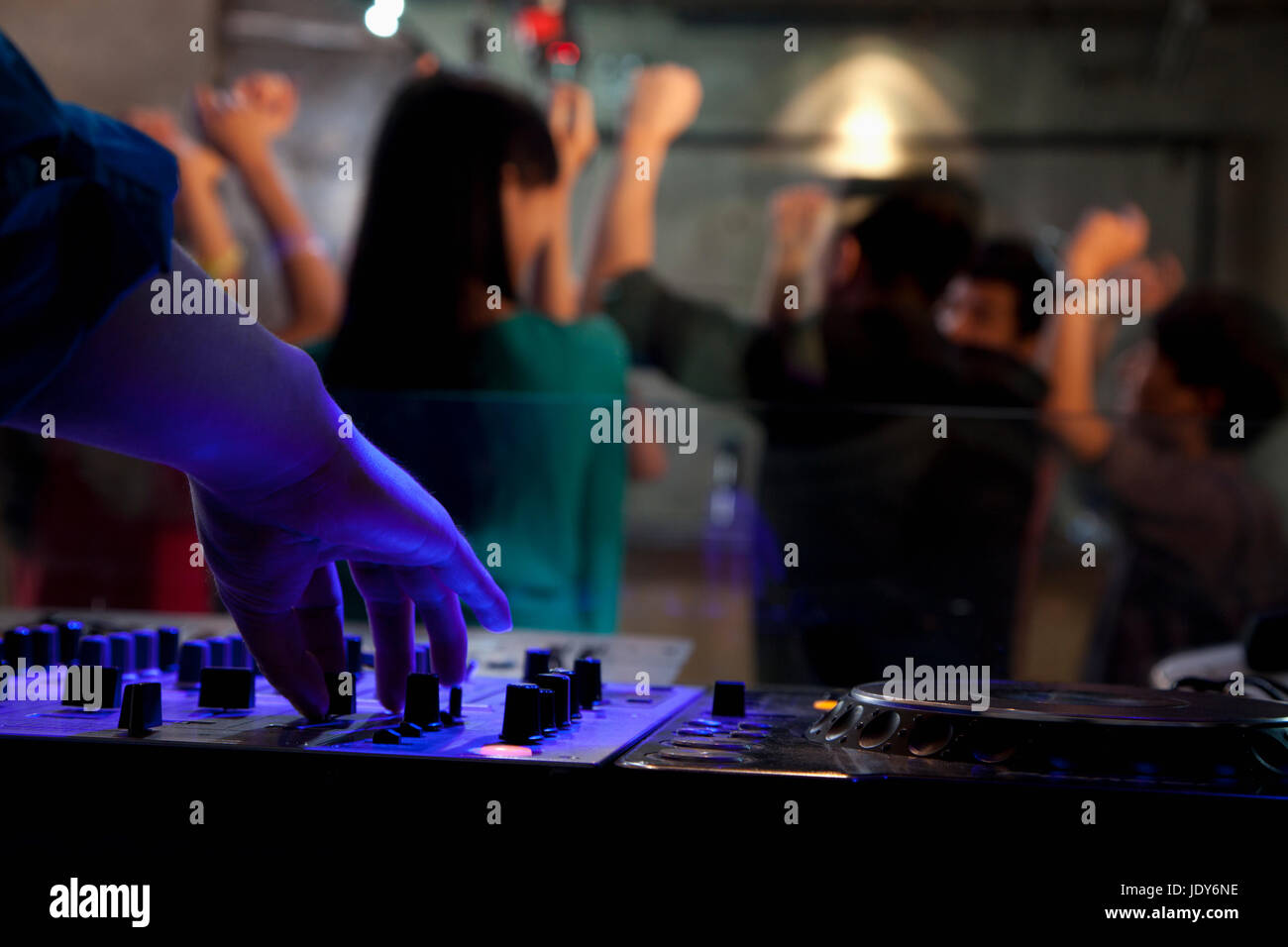 Club dj rear view hi-res stock photography and images - Alamy