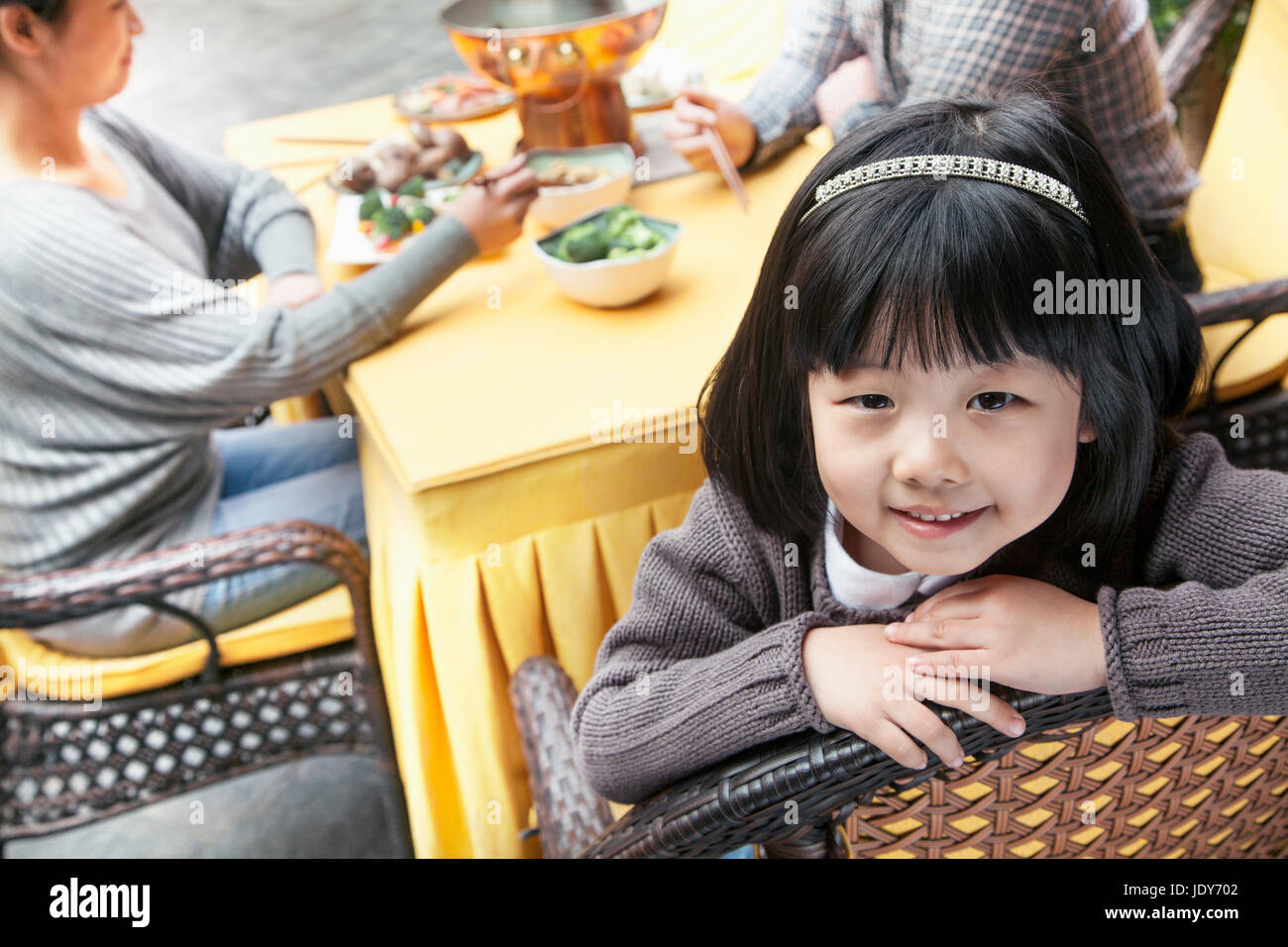 Child straight hair hair bangs hi-res stock photography and images - Alamy