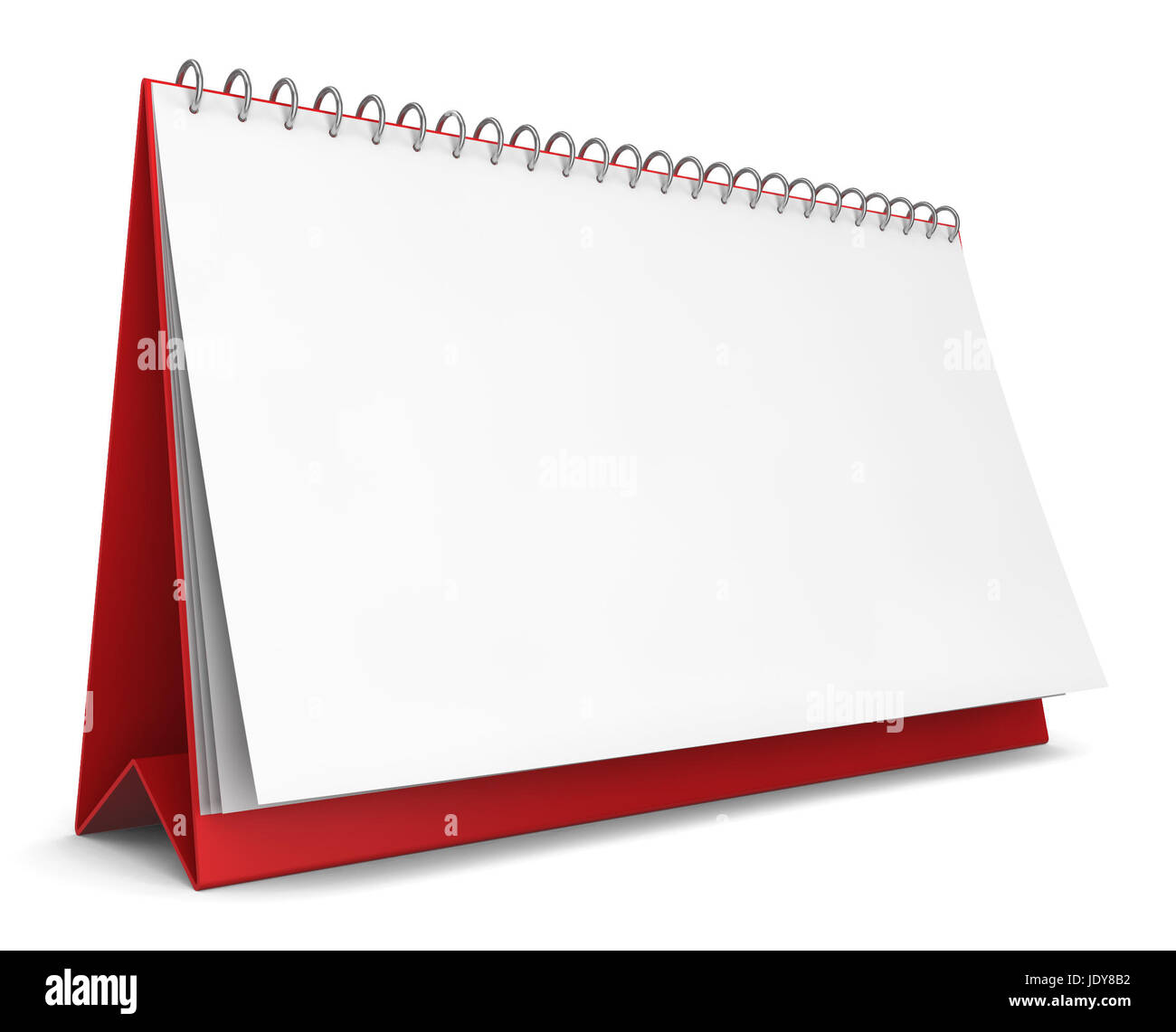 Blank calendar. 3d illustration on white background Stock Photo - Alamy
