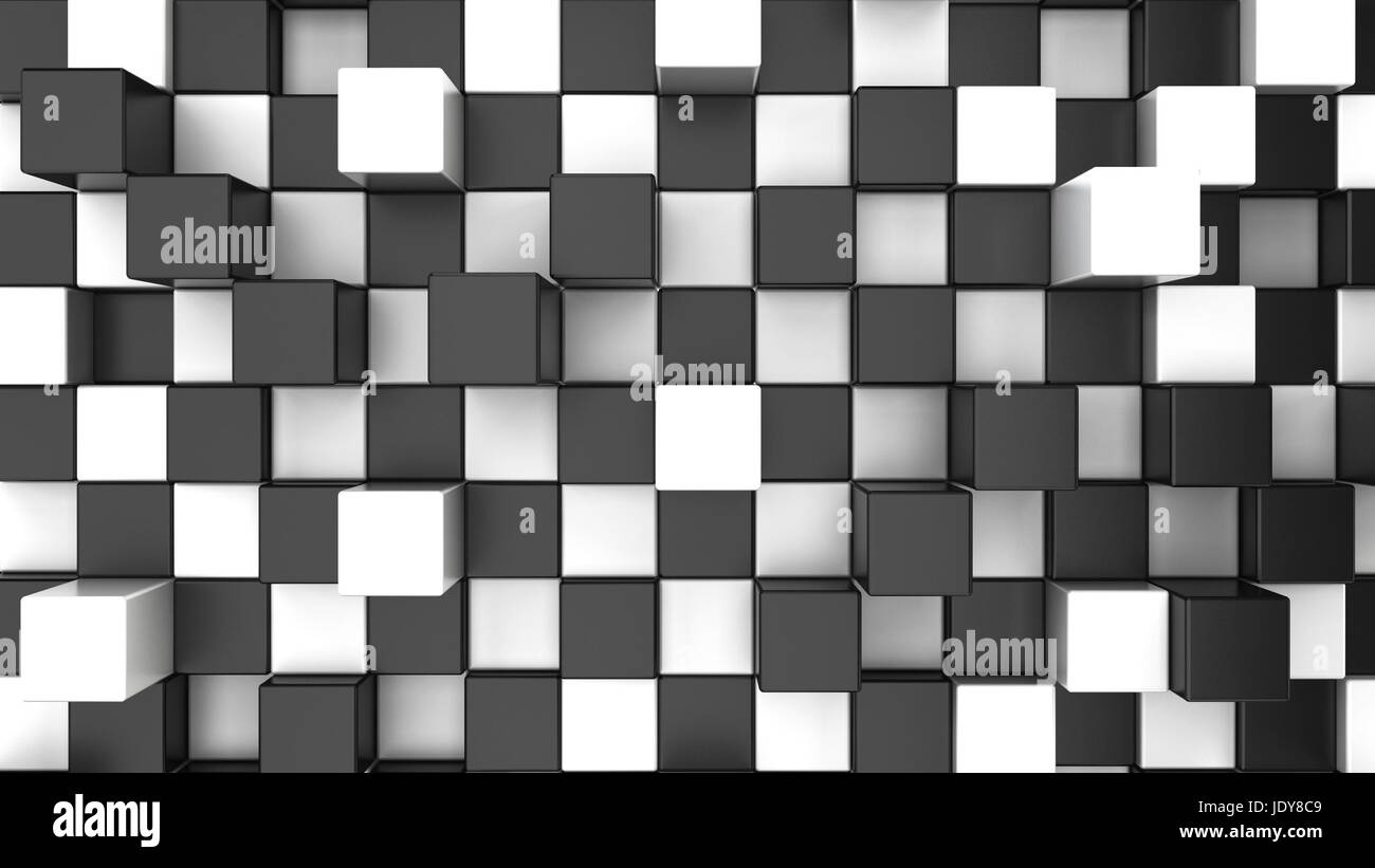 Abstract checker background with boxes on different levels Stock Photo ...