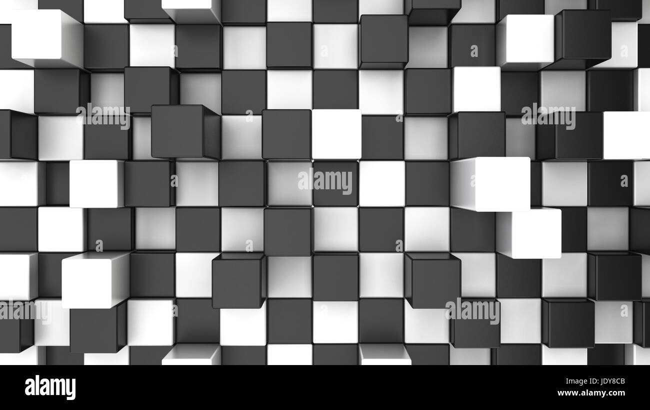 Abstract checker background with boxes on different levels Stock Photo ...