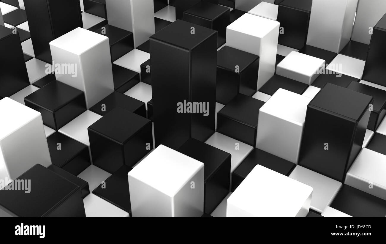 Abstract checker background with boxes on different levels Stock Photo ...