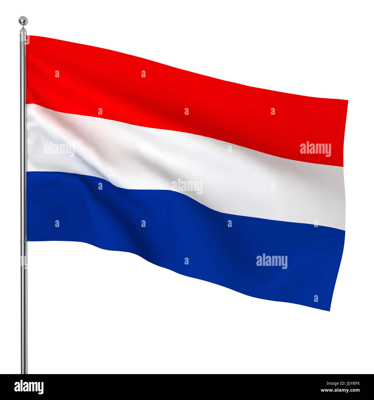 Dutch flag. 3d illustration on white background Stock Photo - Alamy