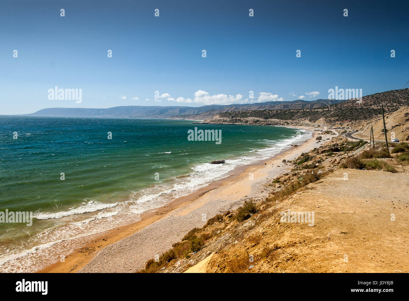 Landscape of Morocco. Coastline of Atlantic ocean Stock Photo - Alamy