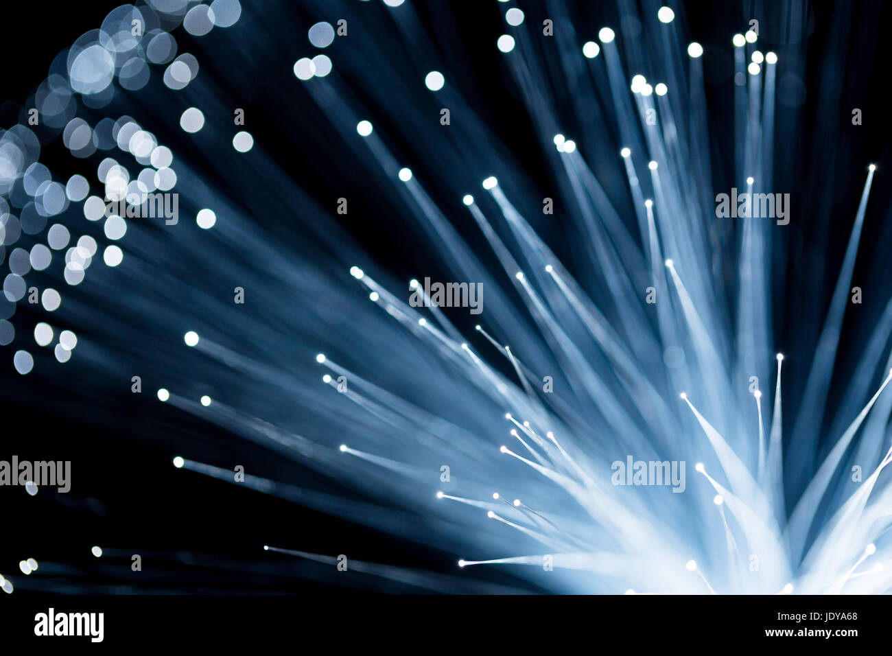 Fiber optic with blue color Stock Photo - Alamy