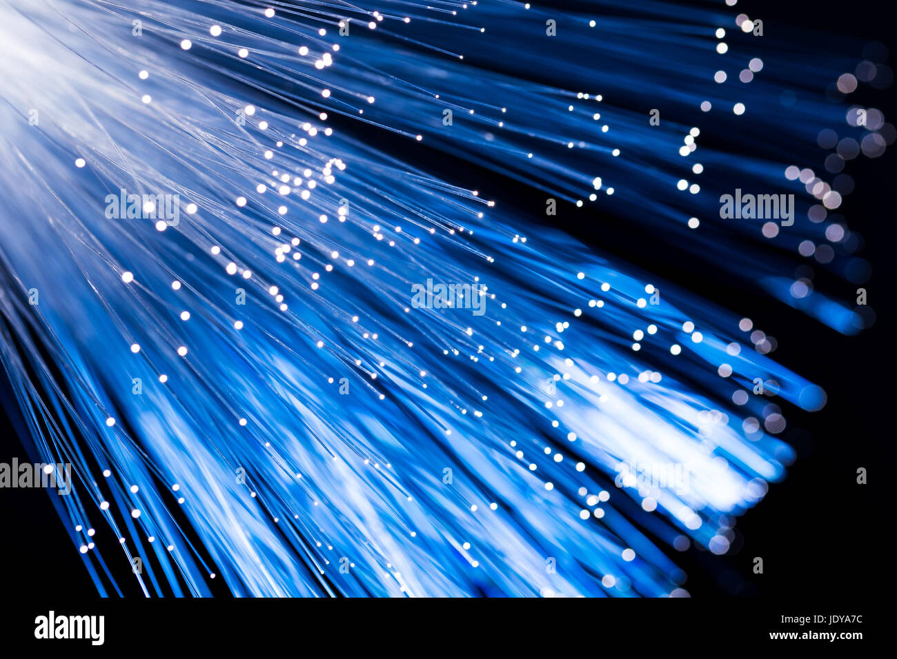 Blue glowing connected fiber hi-res stock photography and images - Alamy