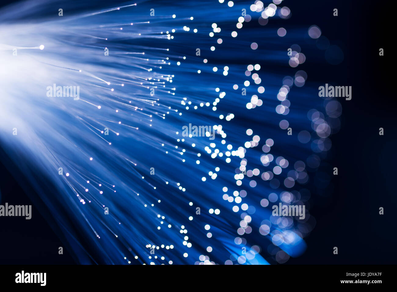 Blue fiber optics Stock Photo - Alamy
