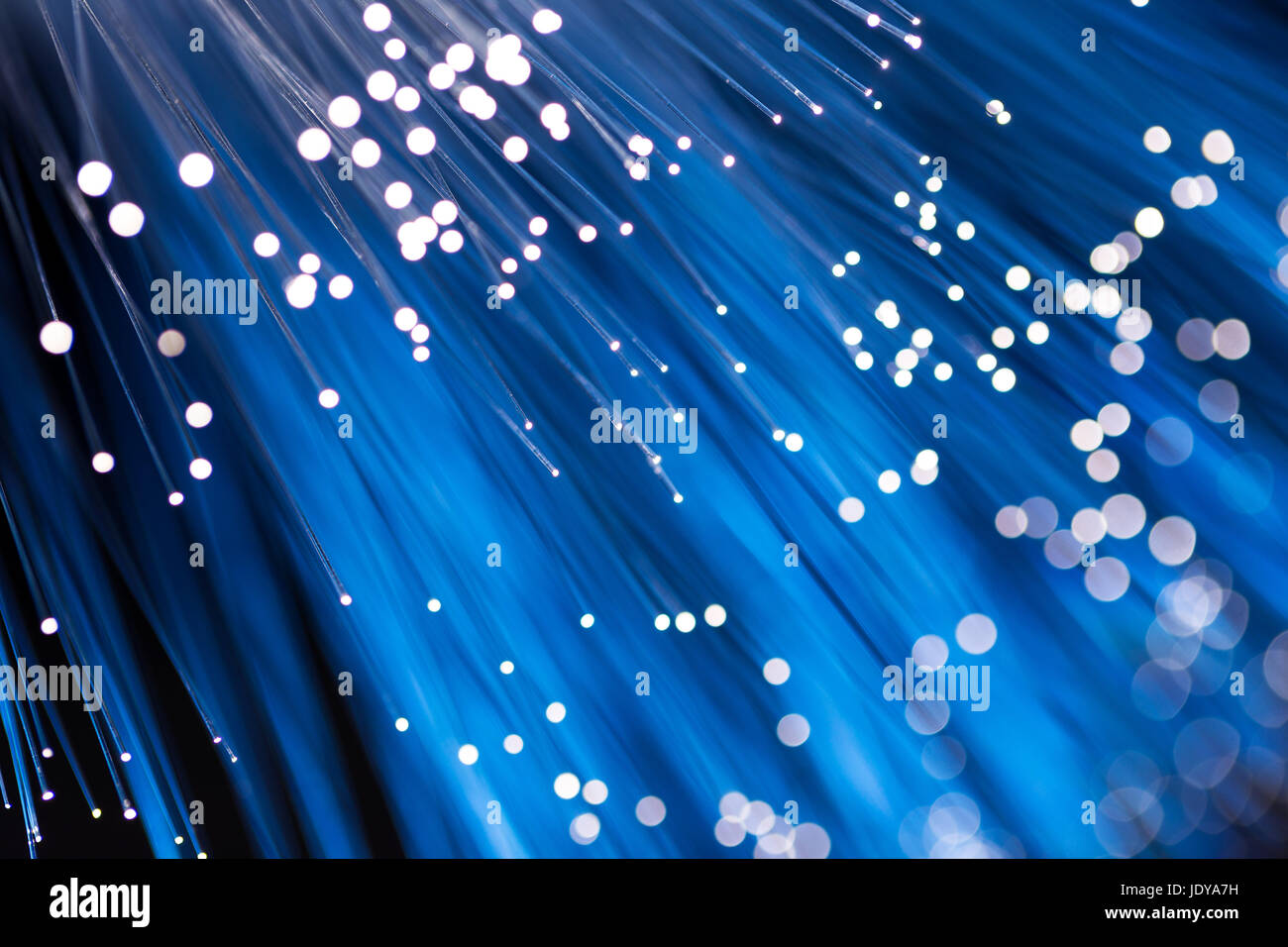 Fiber Optic Technology in Blue Stock Photo - Alamy