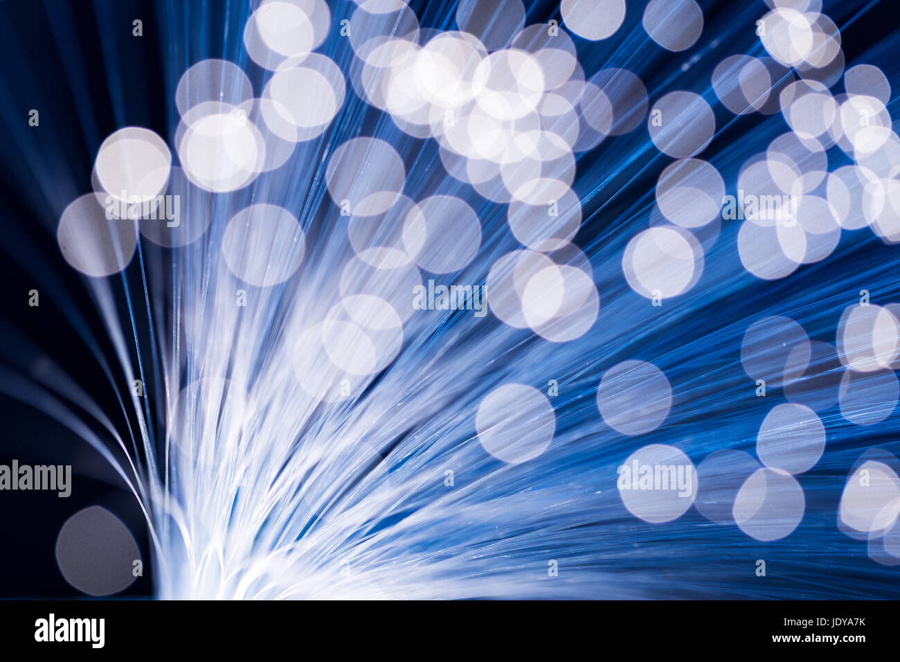 Blue fiber optics Stock Photo - Alamy