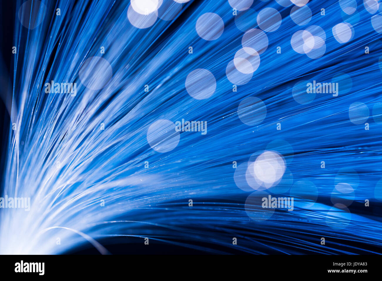 Optical fibre in blue Stock Photo - Alamy