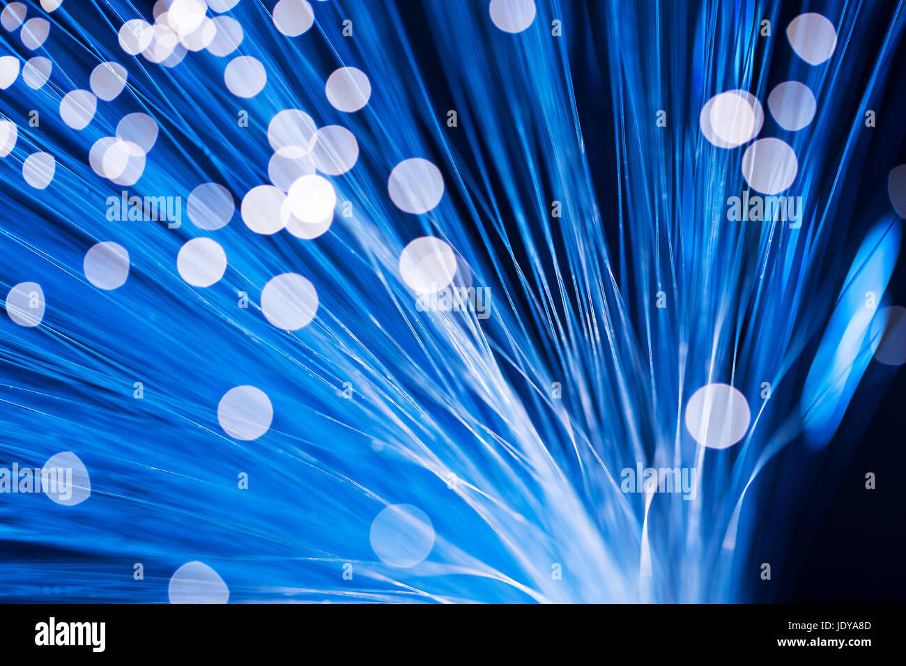 Fibre optical in blue color Stock Photo - Alamy