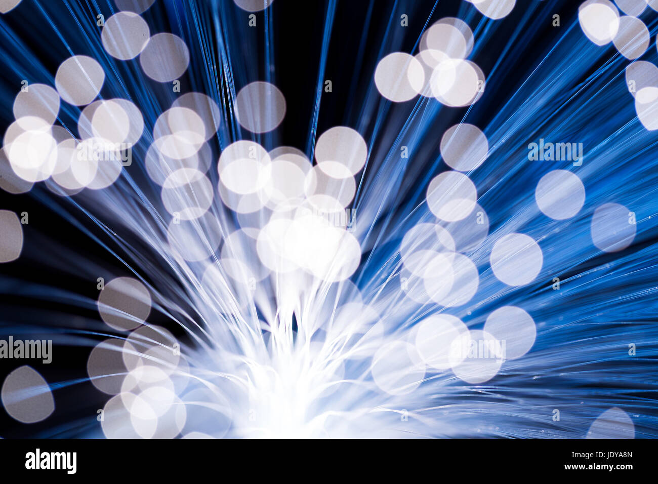 Blue fibre optics Stock Photo - Alamy