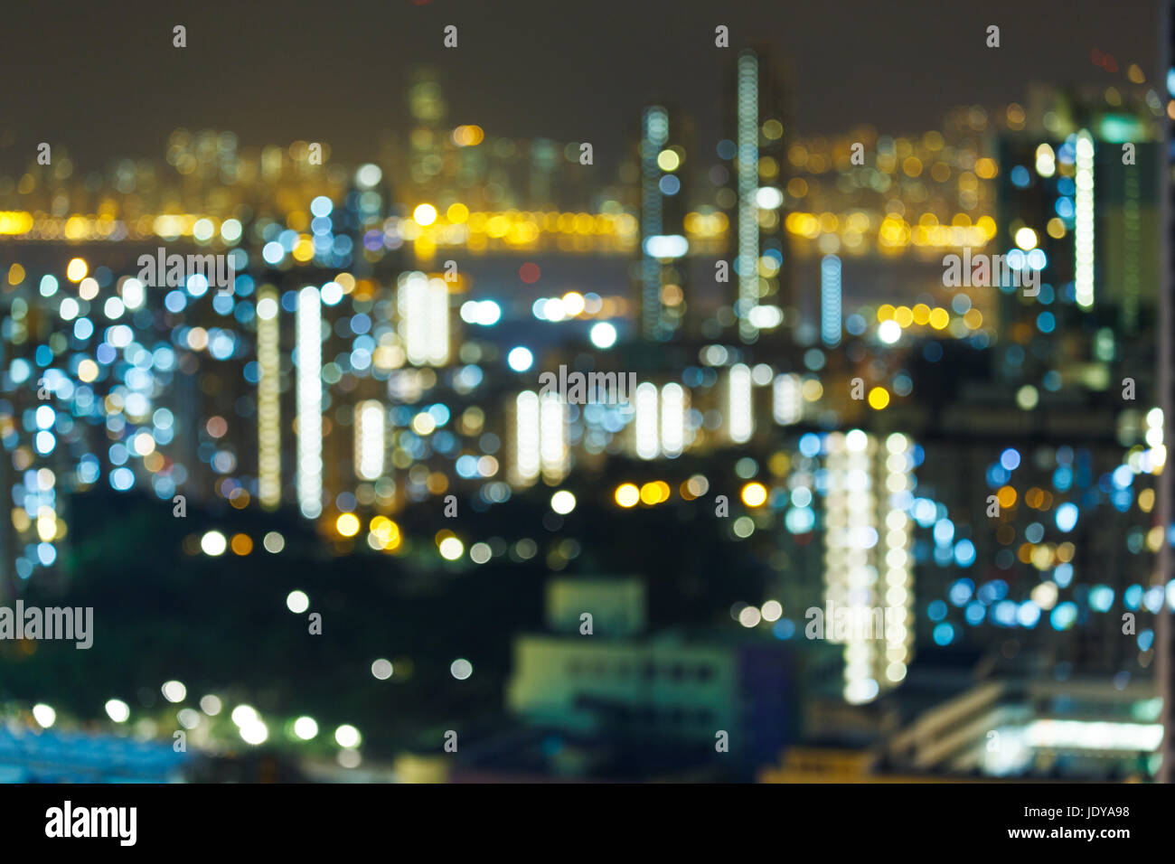 Blurred city view at night Stock Photo - Alamy