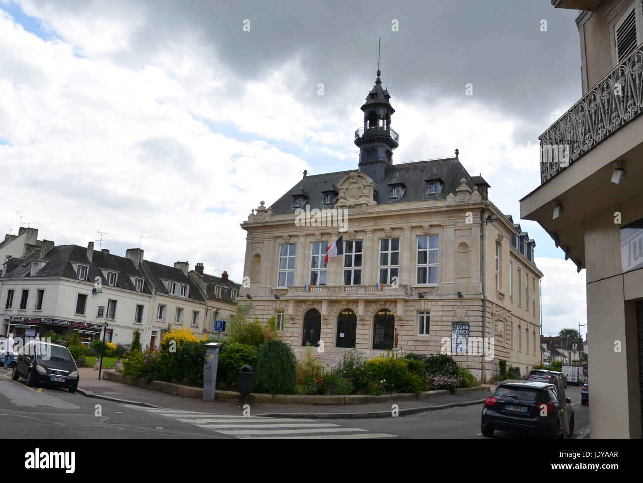 VERNON, FRANCE - AUG 5: The town hall of Vernon France, is shown here ...