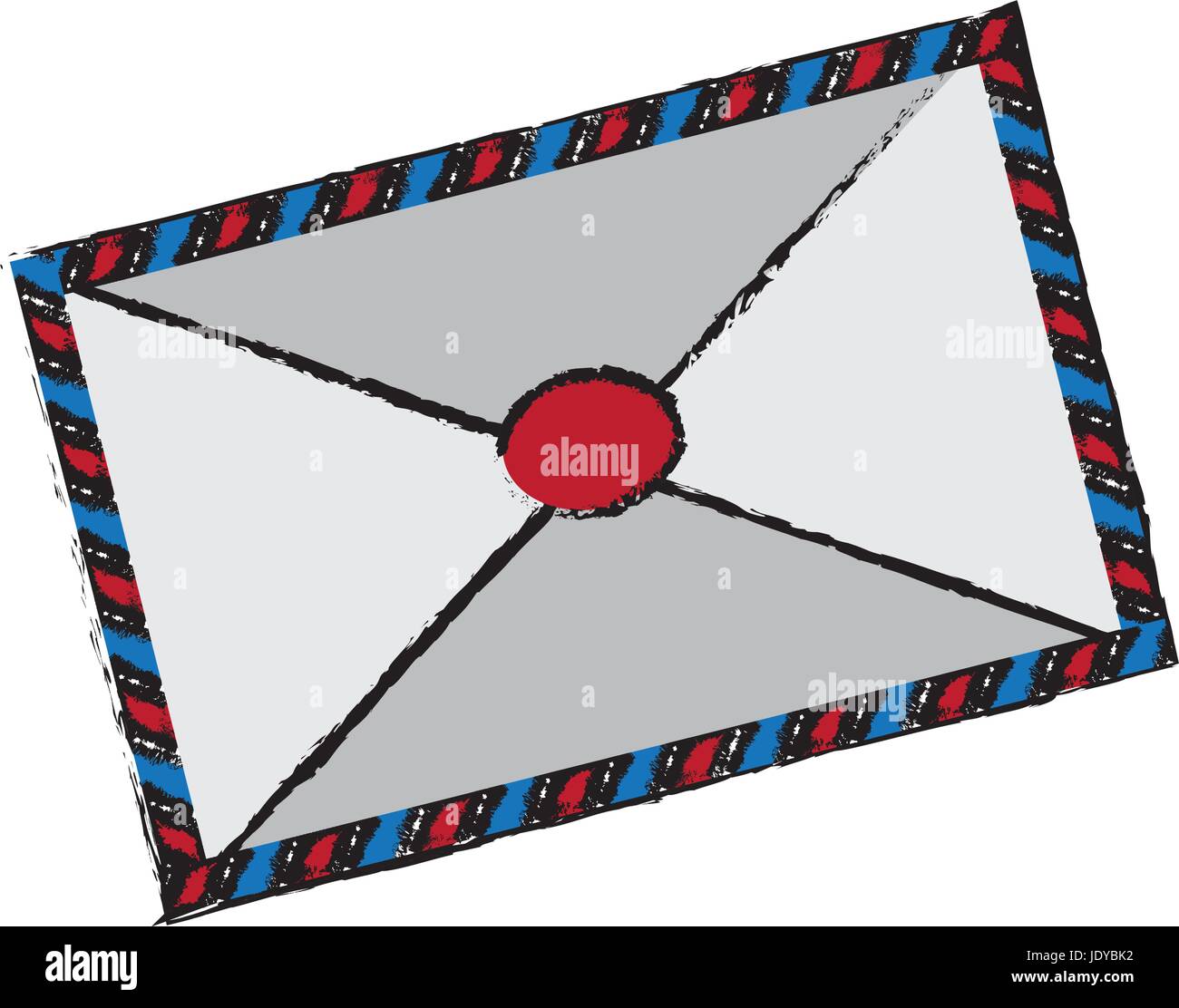 air mail envelope postal stamp letter symbol Stock Vector Image & Art ...