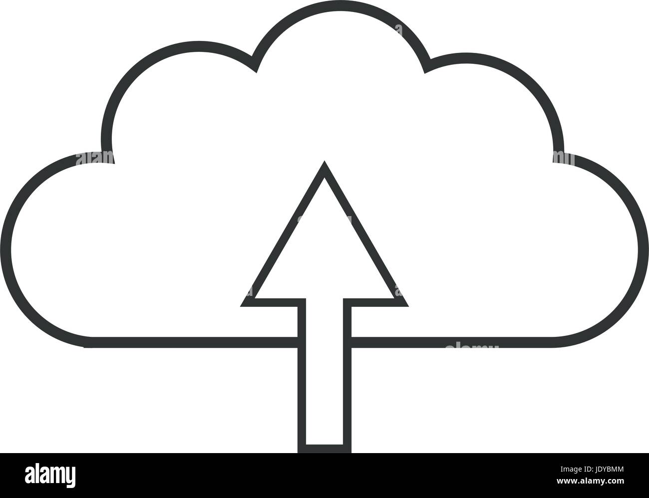 Cloud icon upload on white background in vector Stock Vector Image ...