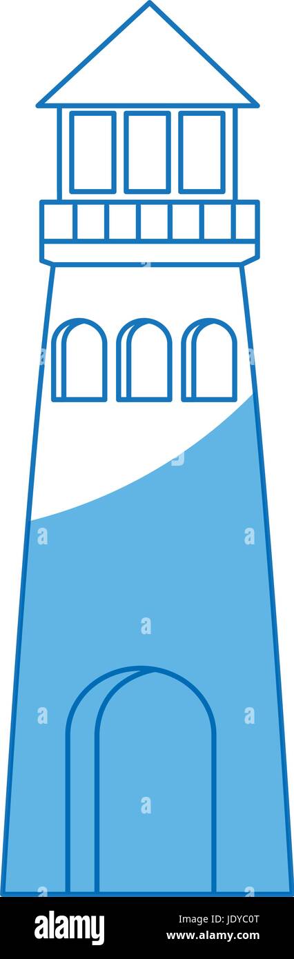 lighthouse cartoon structure on shore Stock Vector Image & Art - Alamy