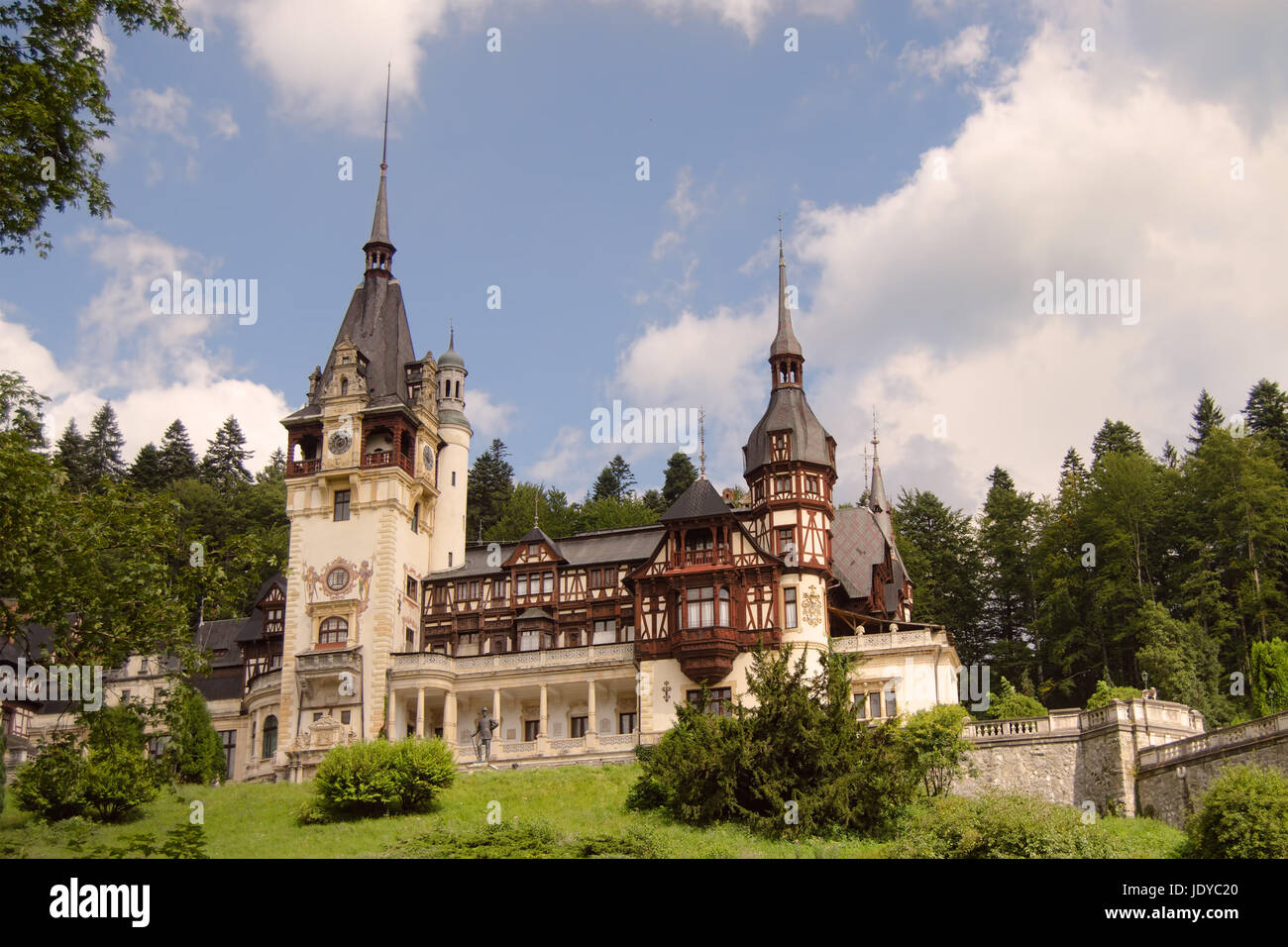 Peles castle the summer residence of the Romanian royal family Stock ...