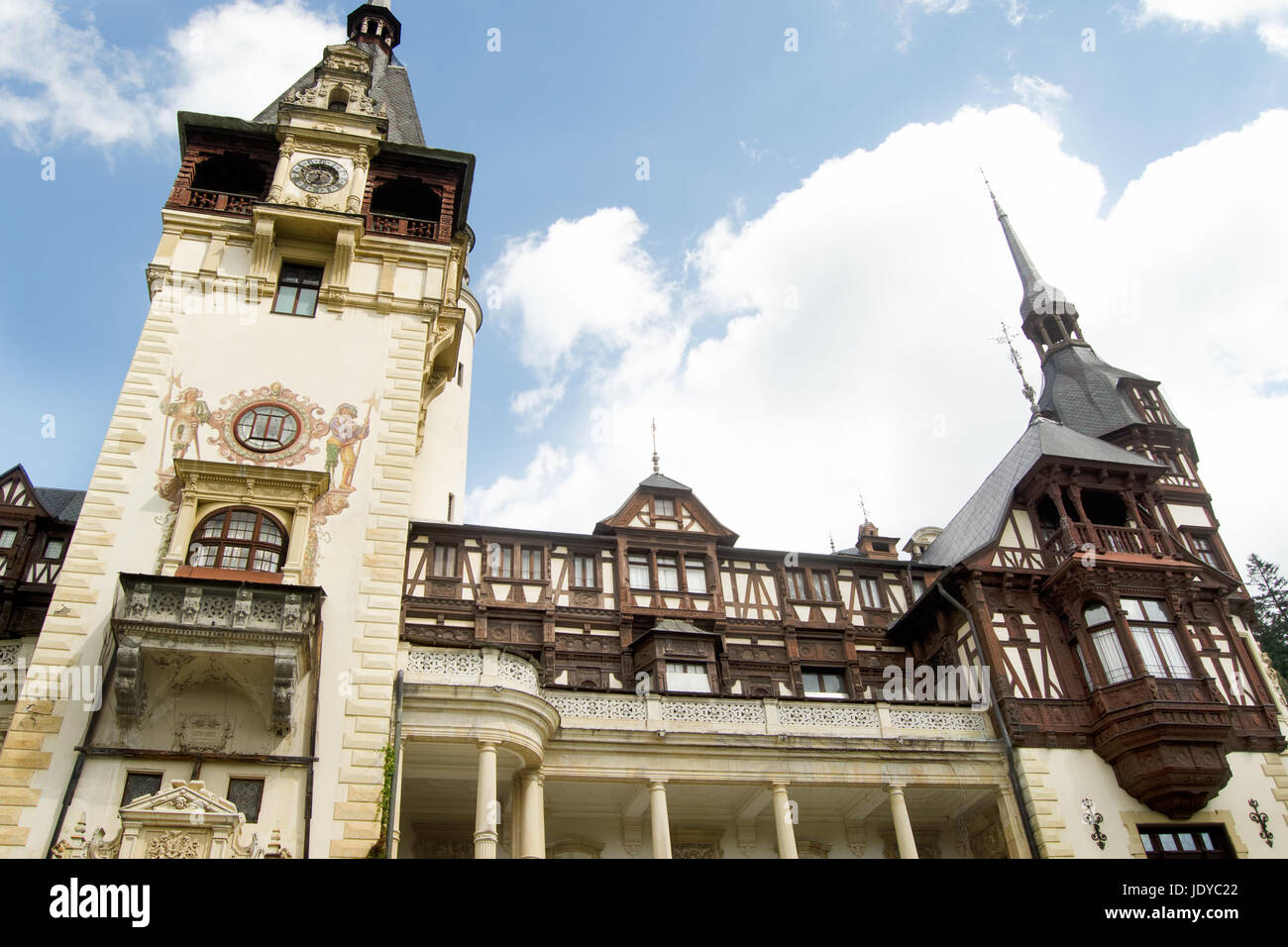Peles castle the summer residence of the Romanian royal family Stock ...