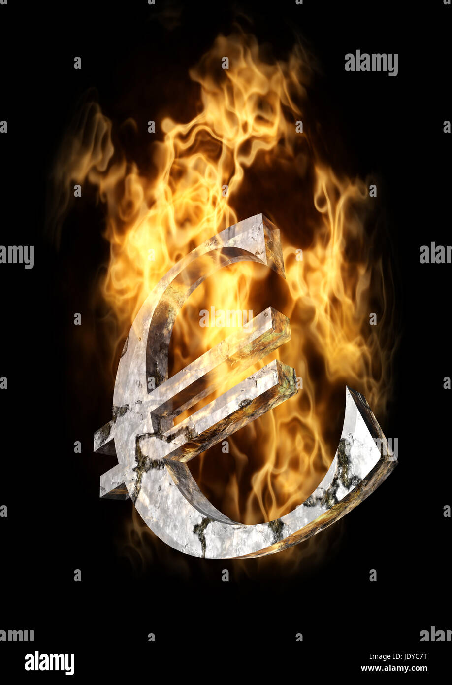 Burning euro sign hi-res stock photography and images - Alamy