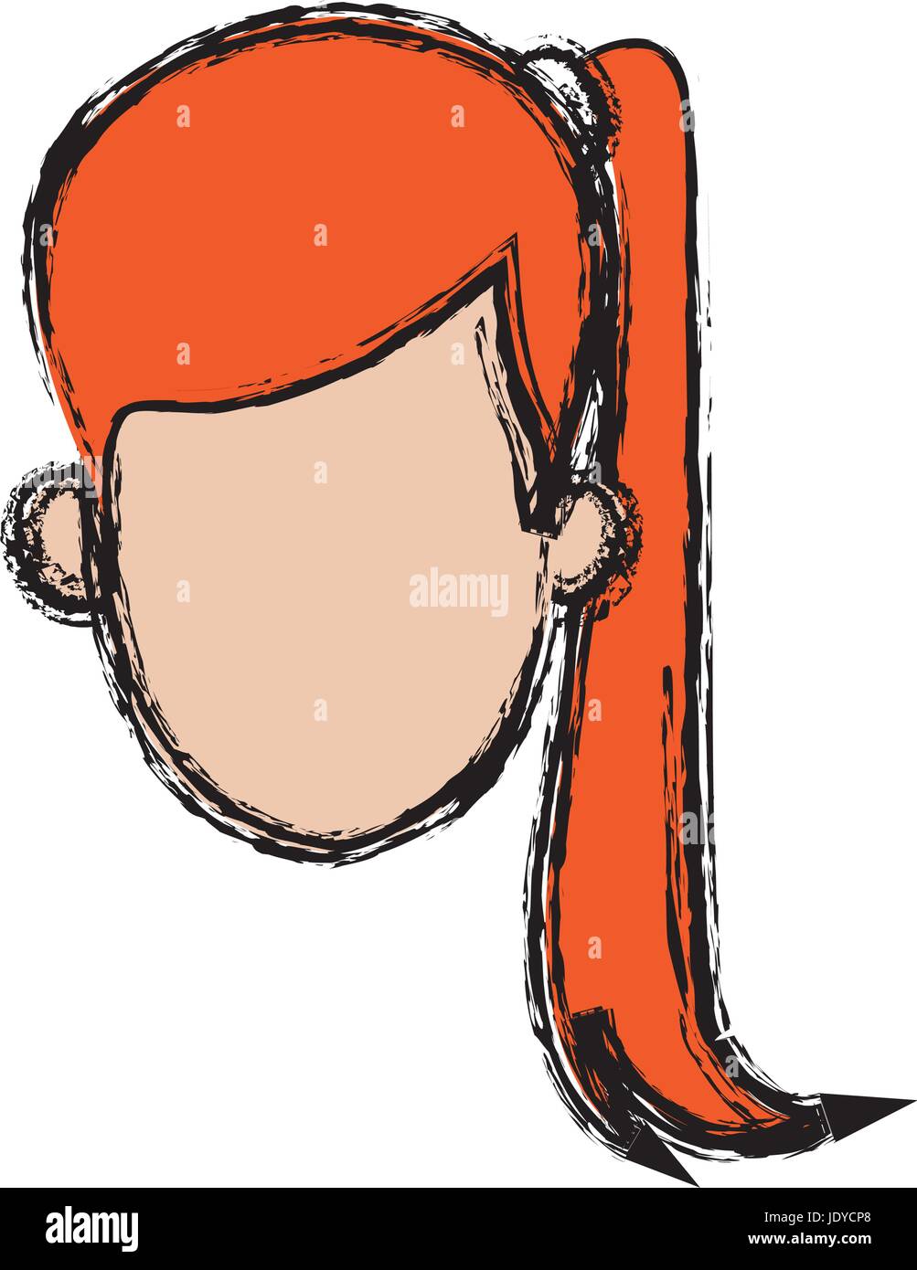 female character head woman avatar image Stock Vector Image & Art - Alamy