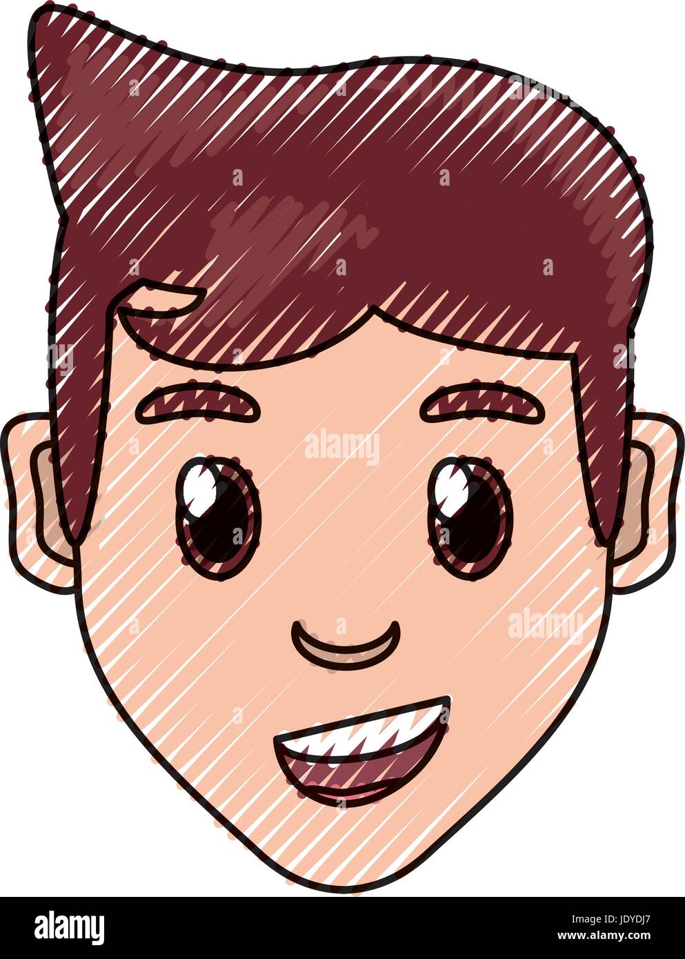 Boy face cartoon icon vector illustration graphic design Stock Vector ...