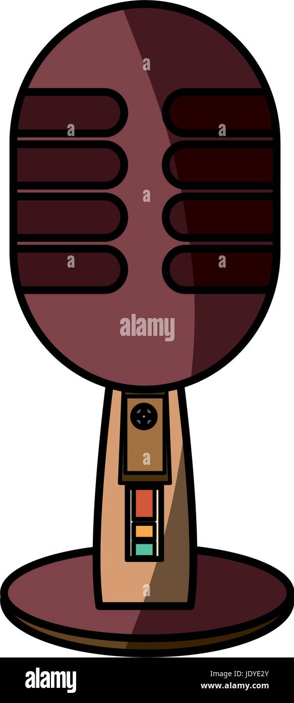 Vintage radio microphone icon vector illustration graphic design Stock ...