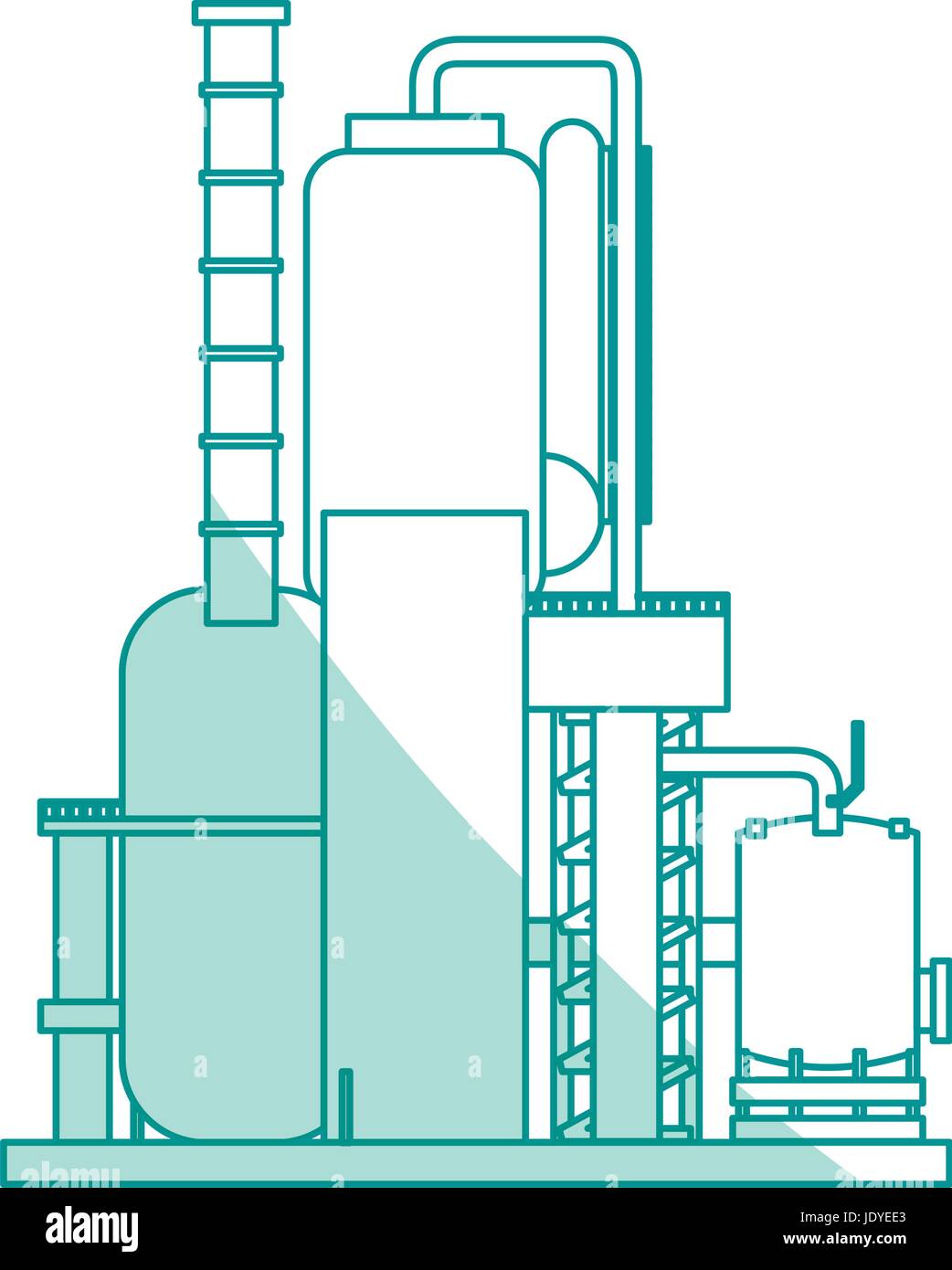 Refinery plant silhouette icon vector illustration graphic design Stock ...