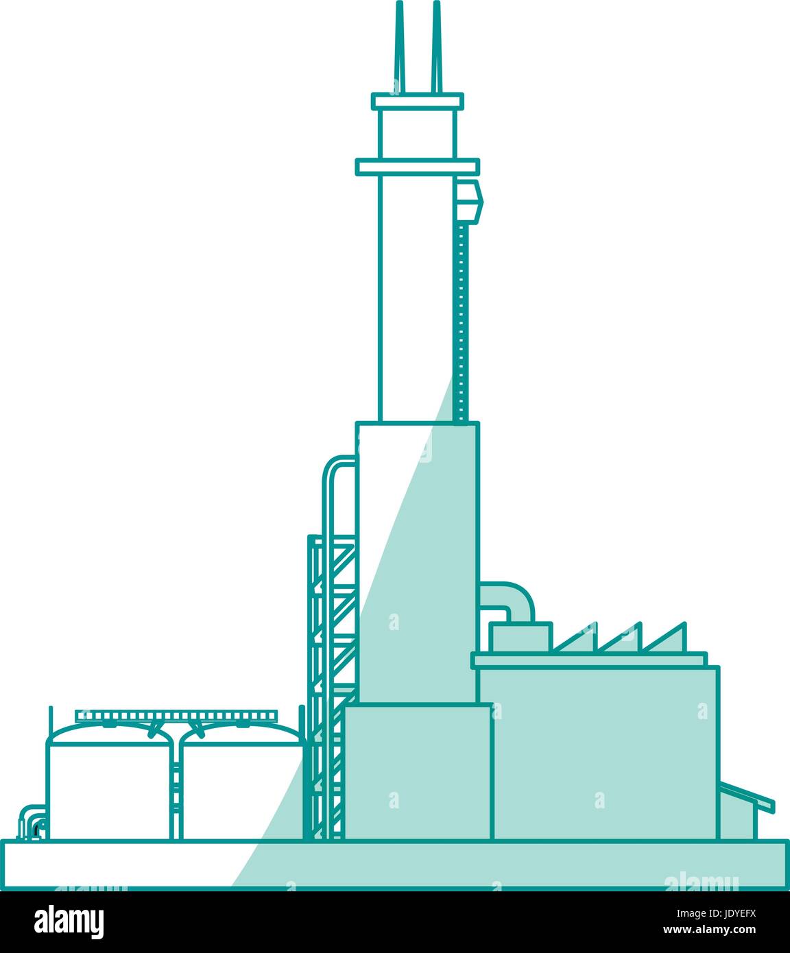 Refinery plant silhouette icon vector illustration graphic design Stock ...