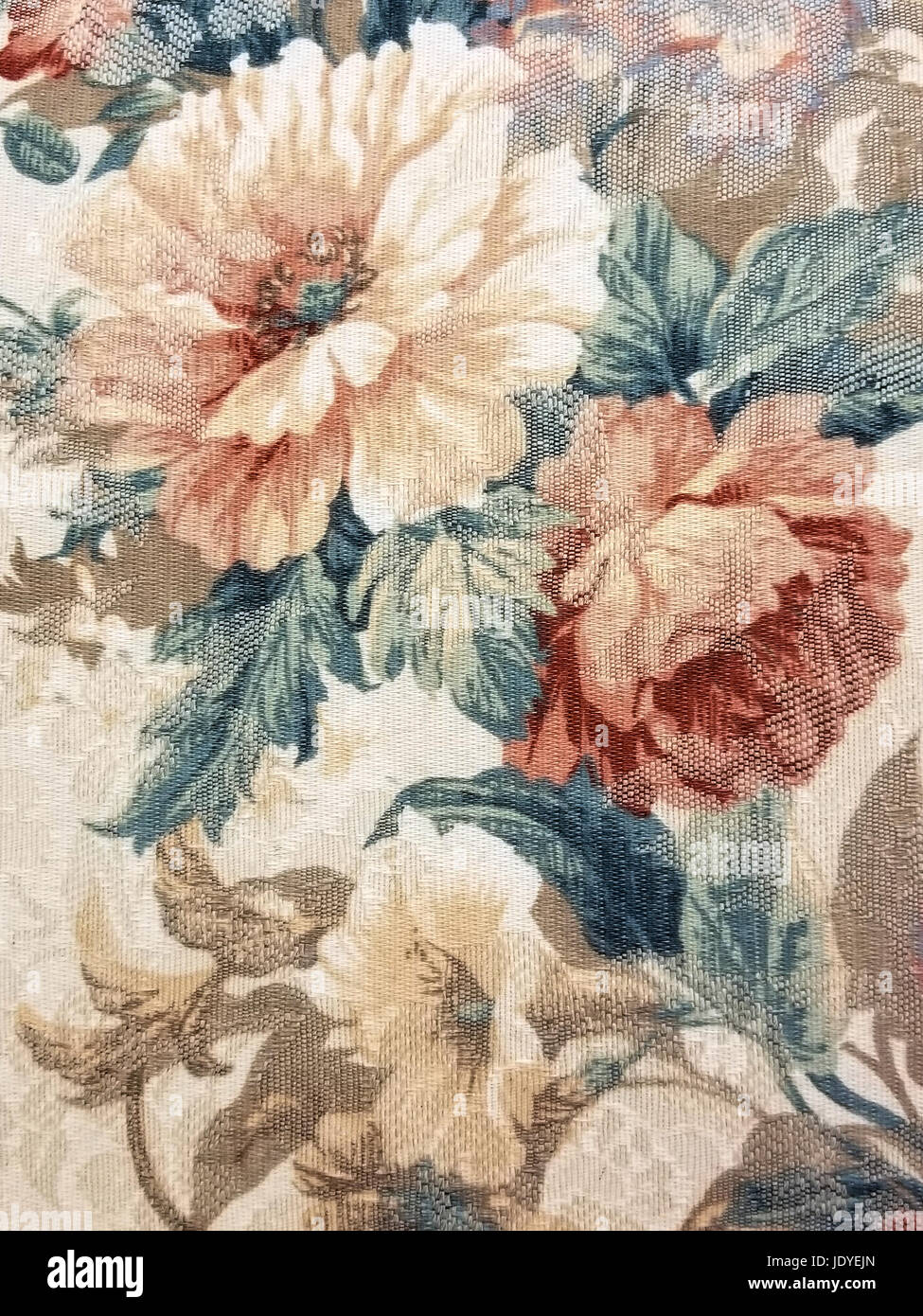 old-fashioned floral upholstery pattern Stock Photo - Alamy