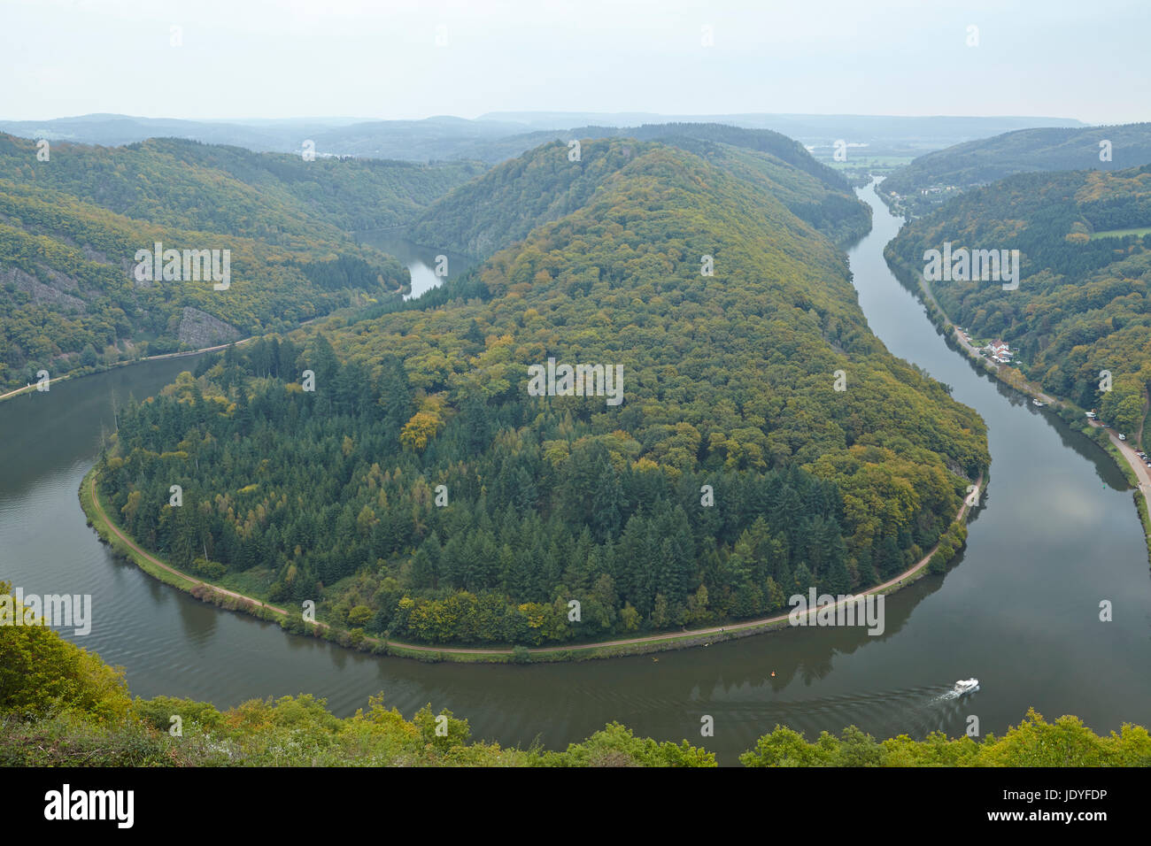 The Saar Loop (Saarland, Germany) near Mettlach taken at full sunshine ...