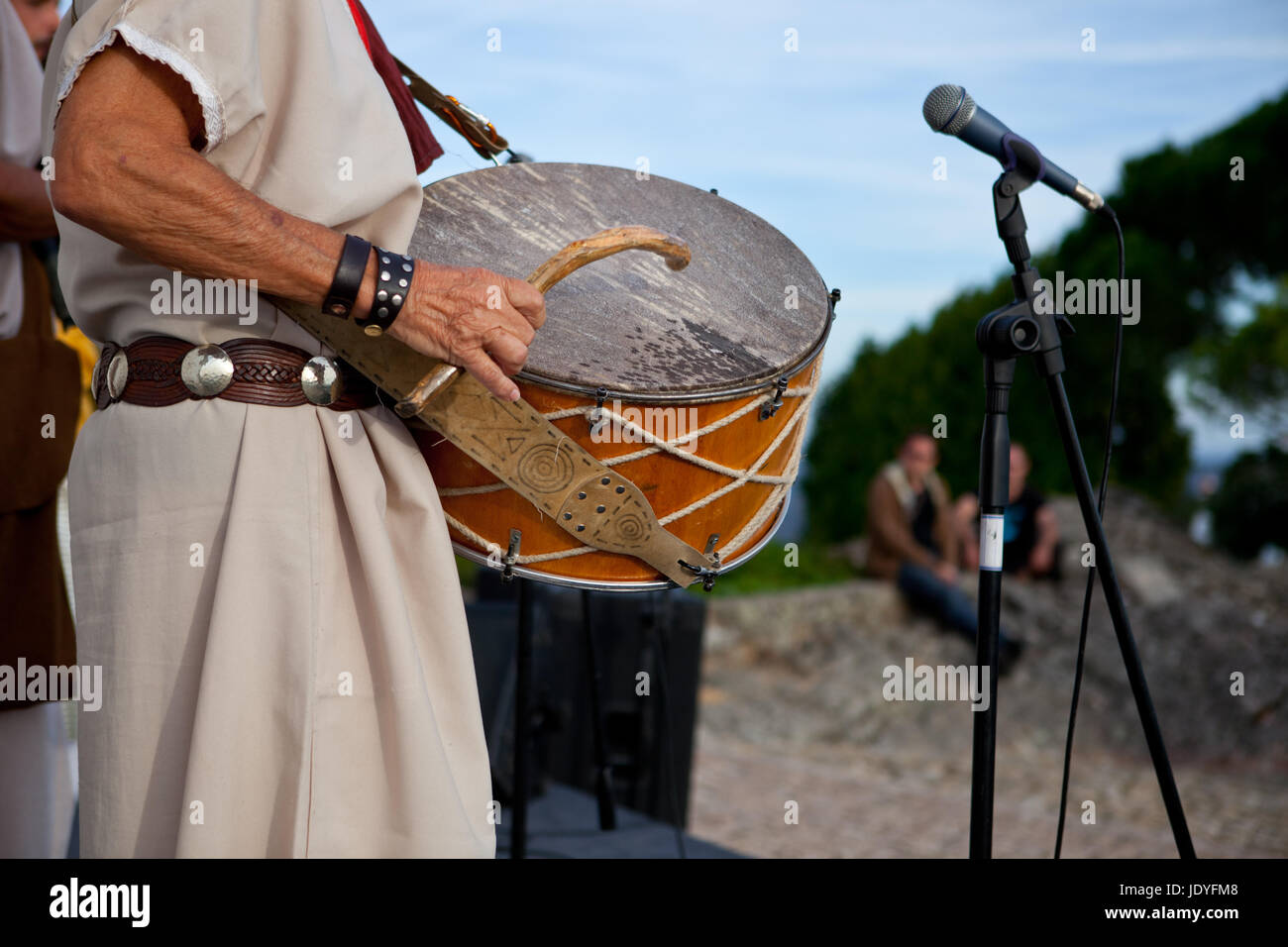 Arabic musician drummer during the Almossassa Culture Festival of ...