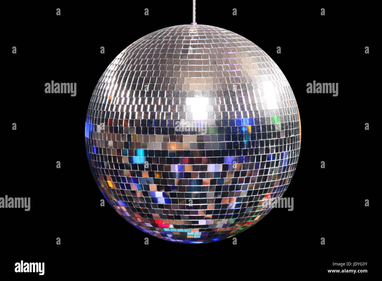 Disco Ball and happy dancing people in a disco night club Stock Photo ...