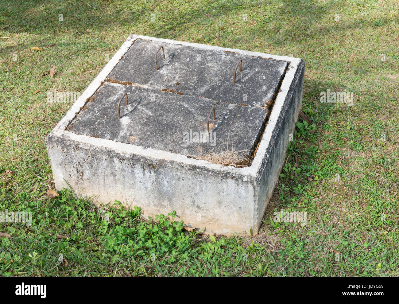 Large concretel box for keep the water valve which use control the ...