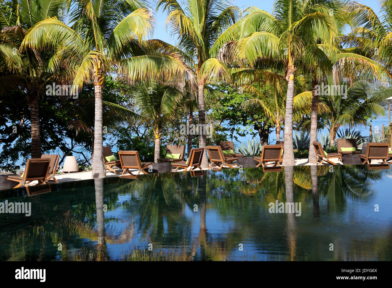 View of luxury resort swimming-pool Stock Photo - Alamy