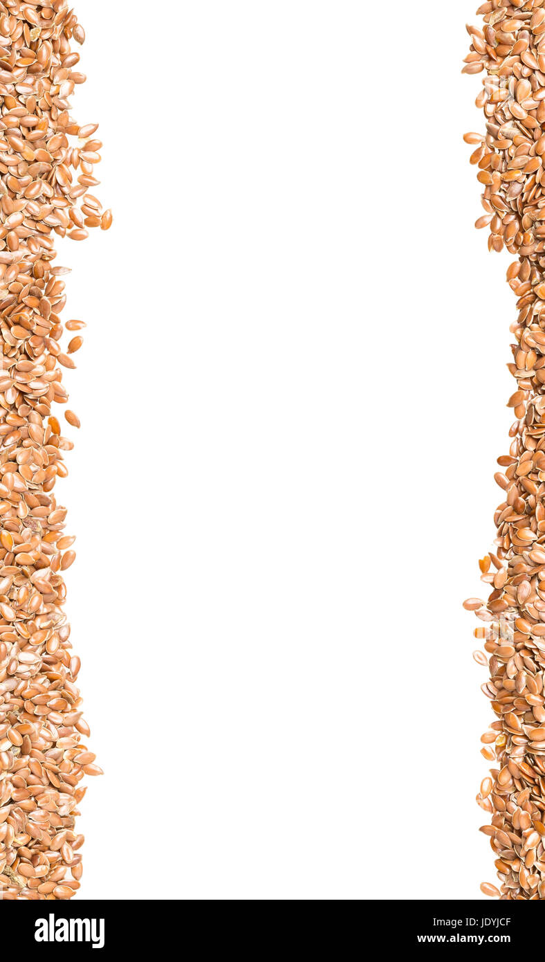 Raw, unprocessed linseed or flax seed background border Stock Photo - Alamy