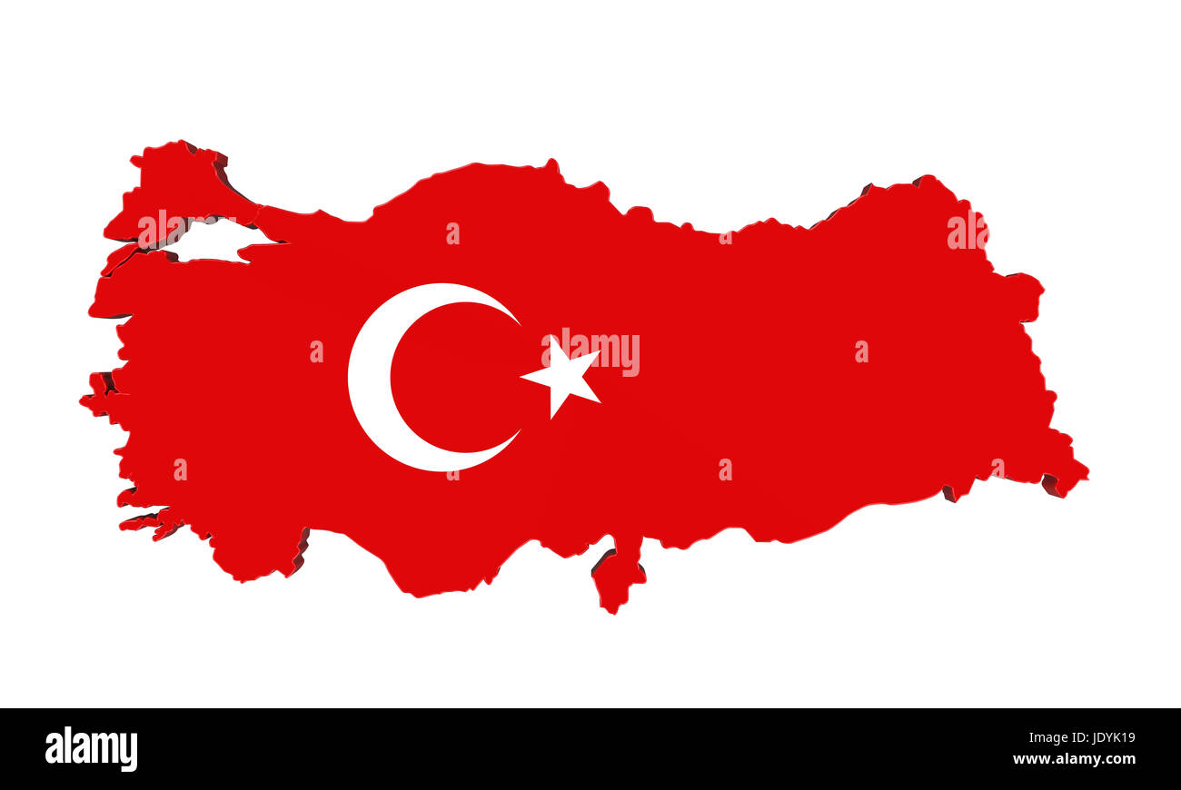 3d turkey map hi-res stock photography and images - Alamy