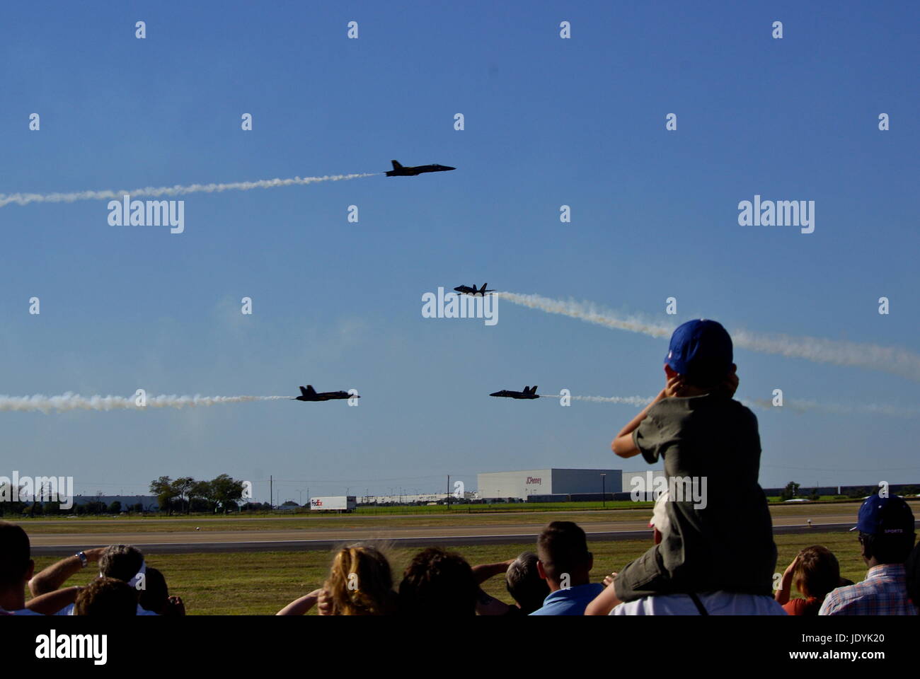 Watching the Blue Angels Stock Photo - Alamy