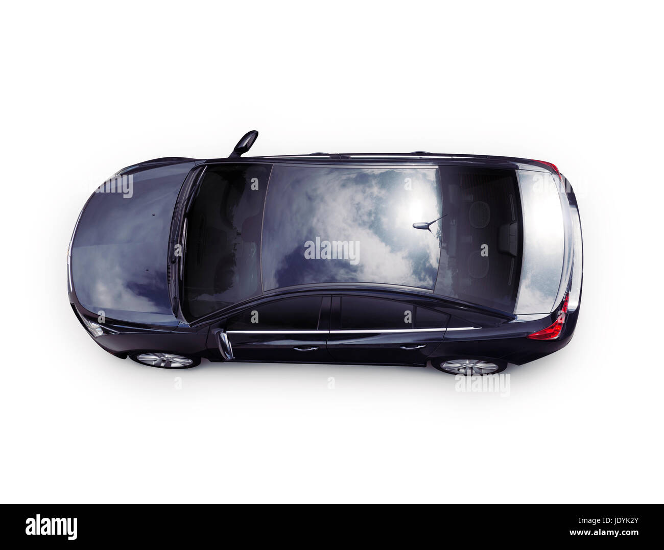 Car top view hi-res stock photography and images - Alamy