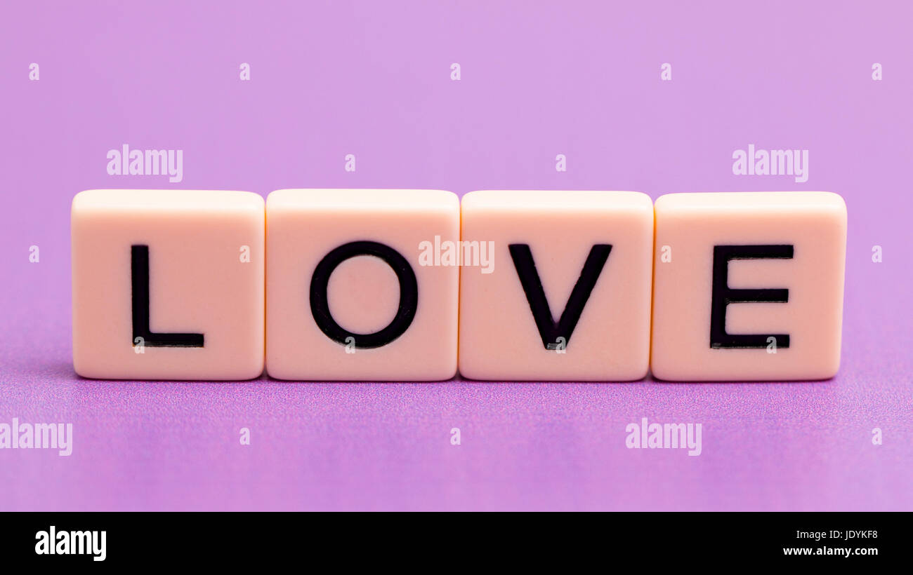 Love Spelled Out in Tiles Stock Photo - Alamy