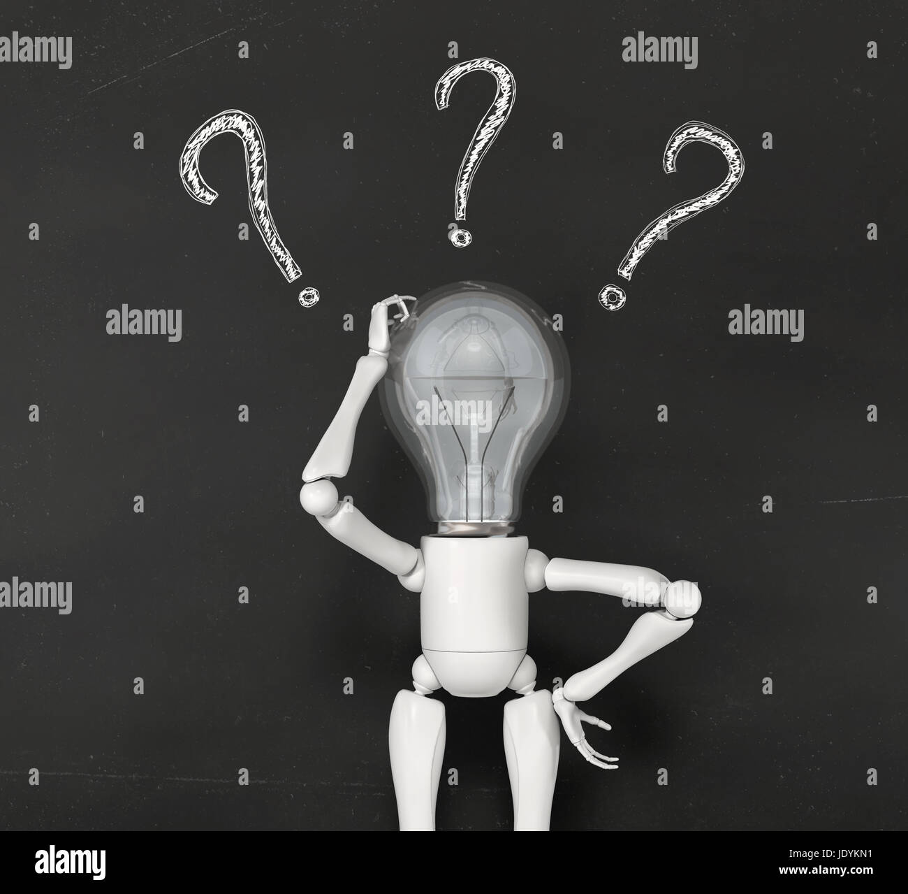 Drawn lightbulb question marks hi-res stock photography and images - Alamy