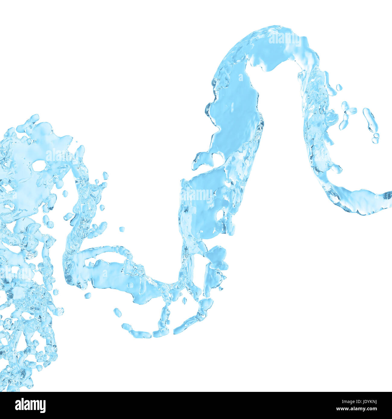Water spiral jet, brown splash, liquid wave, splashing loops, curvy ...