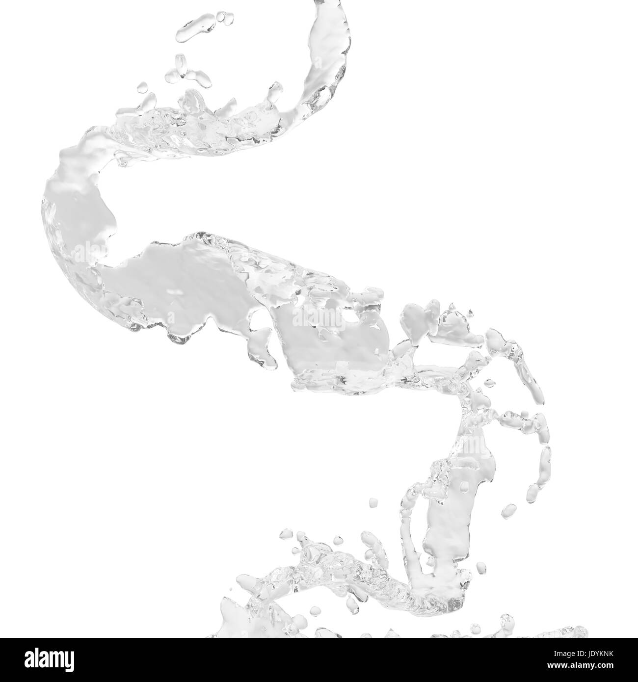 Water spiral jet, brown splash, liquid wave, splashing loops, curvy ...